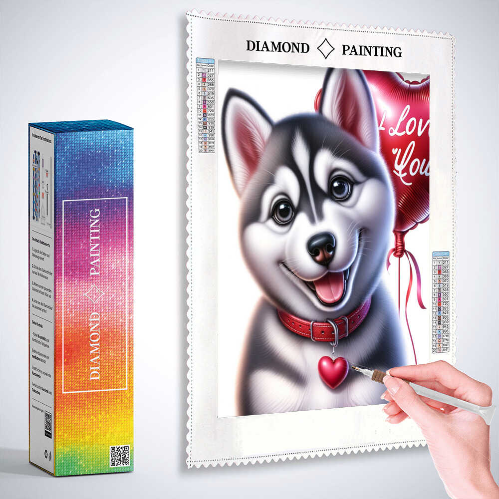 Diamond Painting - Husky Liebe - Jetzt kaufen