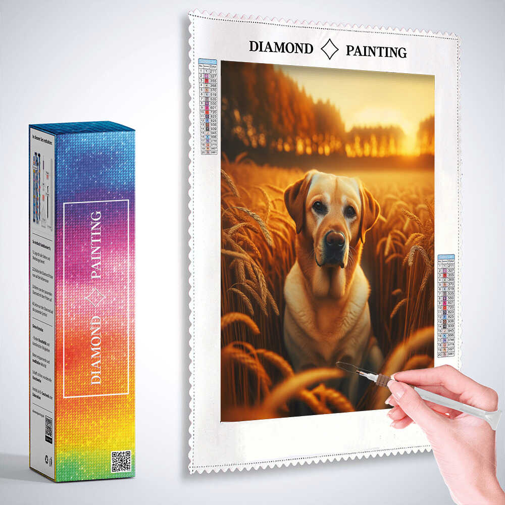 Diamond Painting - Labrador im Feld - Jetzt kaufen